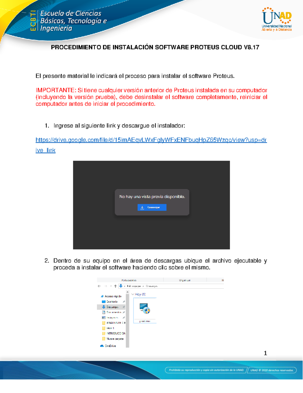 Instalación Proteus con licencia - PROCEDIMIENTO DE INSTALACIÓN SOFTWARE PROTEUS CLOUD V8. El ...