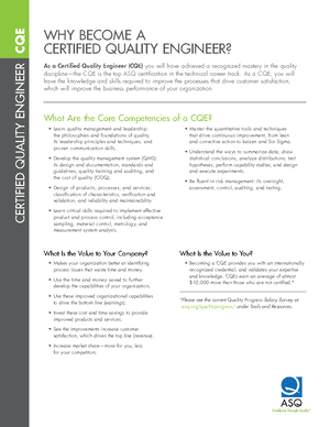 Cqe sample exam - practice - © 2004 ASQ ASQ grants permission for ...
