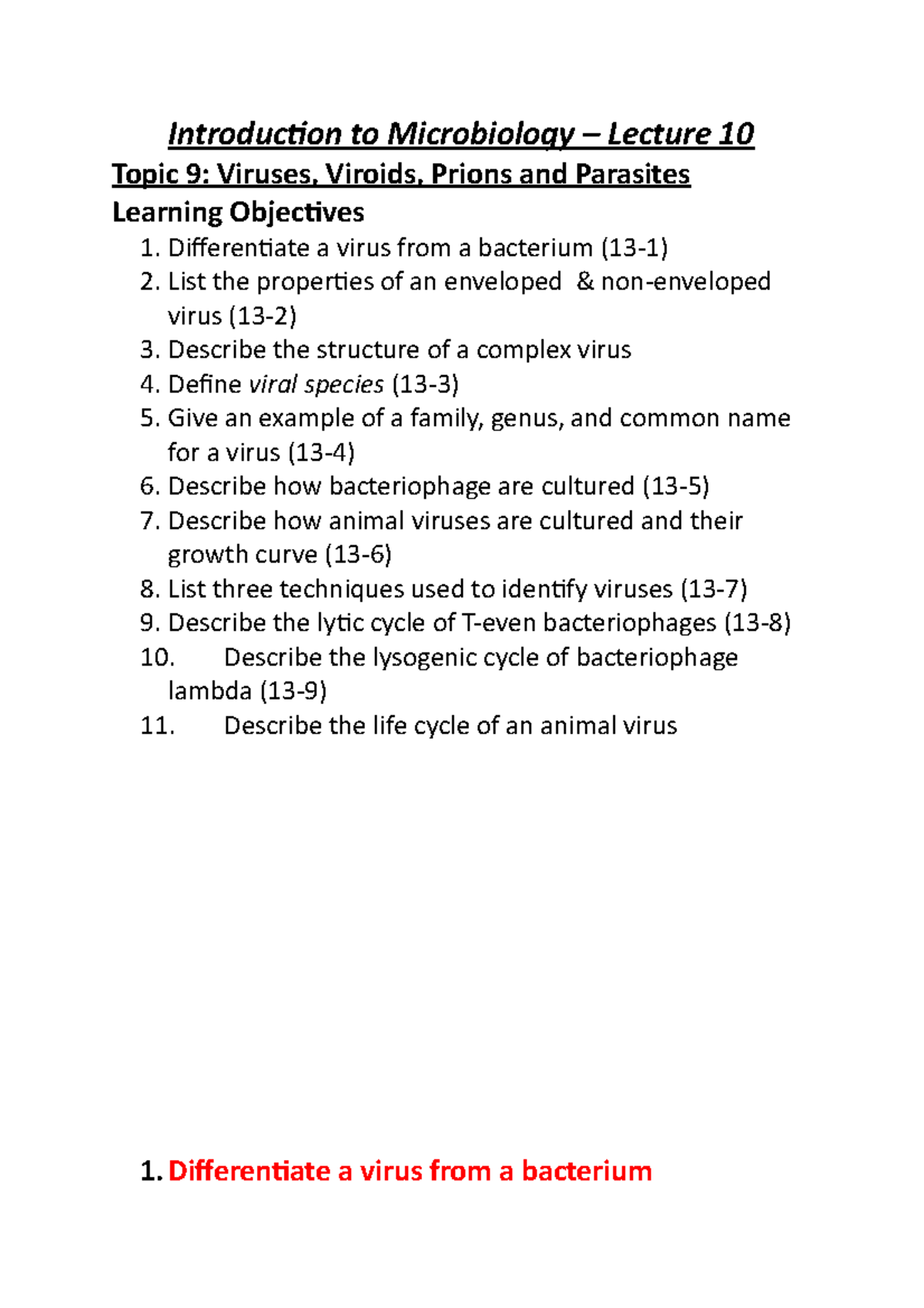 Introduction To Microbiology Lecture 10 Introduction To Microbiology