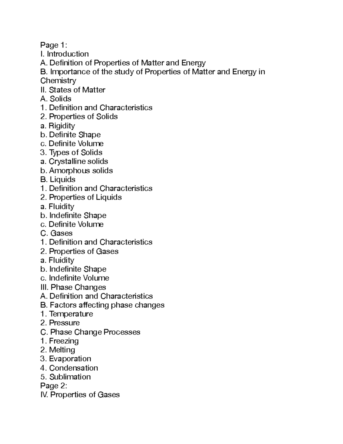 Chem 102.Lecture 3 - Lecture Summary - Page 1: I. Introduction A ...