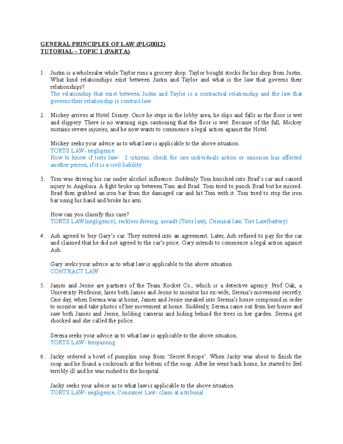 GPOL Tutorial - please do - GENERAL PRINCIPLES OF LAW (PLG0012 ...