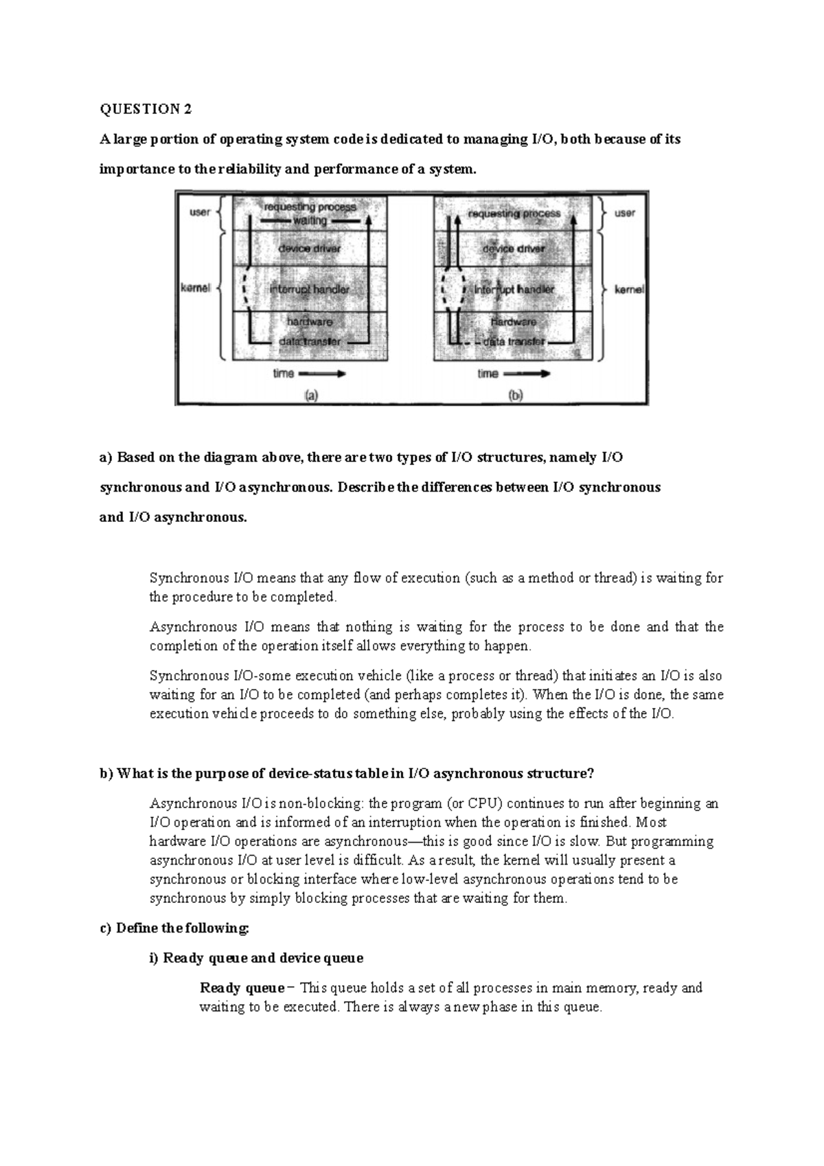 LAB Exercise 3.3 CSC204 - QUESTION 2 A large portion of operating ...