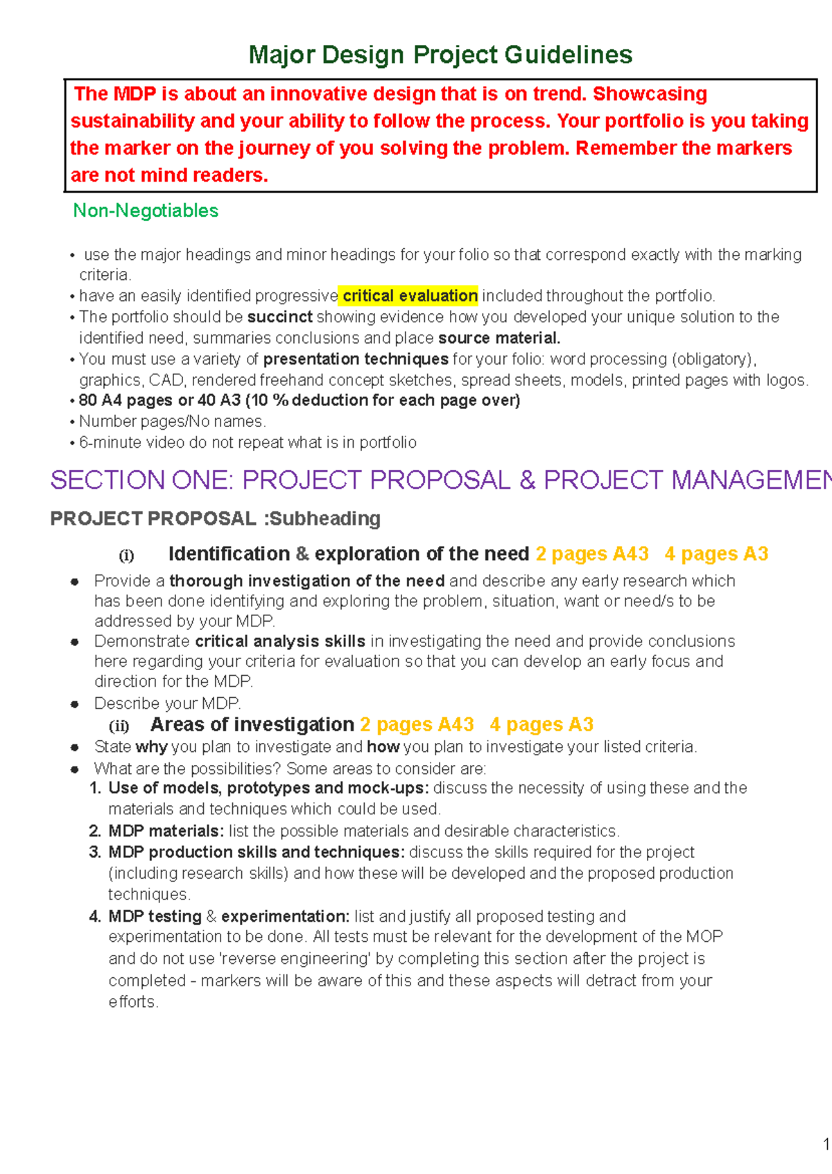 Copy of 2024Major Design Project Guidelines 2024 - Major Design Project ...
