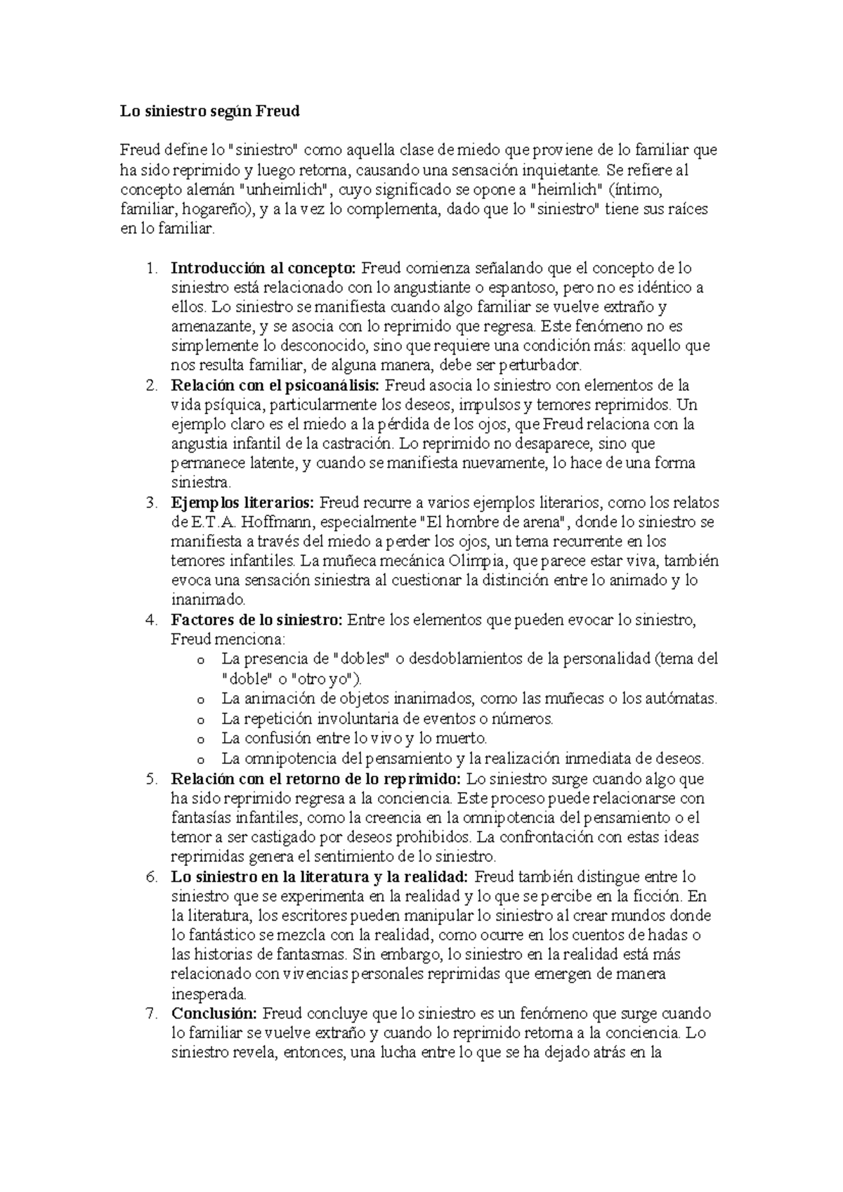 Freud, rossmary jackson y tedorov - Lo siniestro según Freud Freud ...