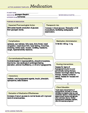 Medication ATI lidocaine - ACTIVE LEARNING TEMPLATES Medication STUDENT ...