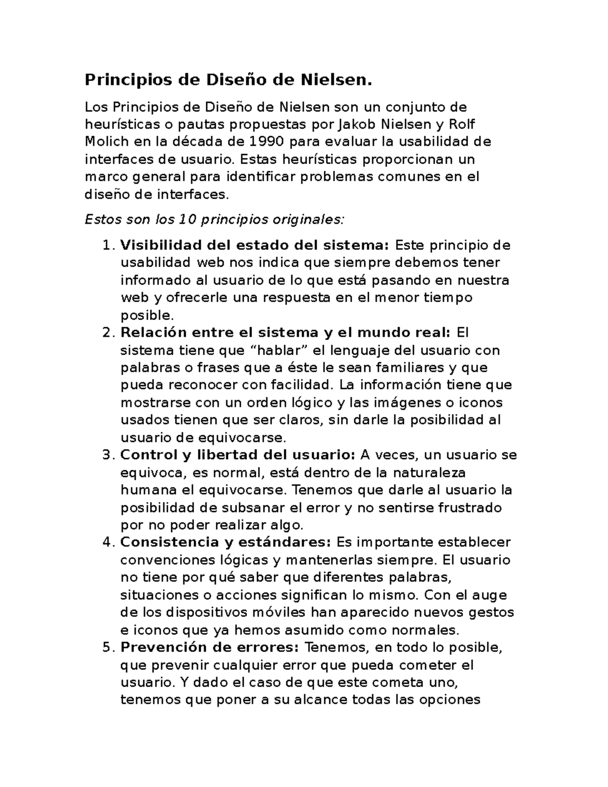 Principios de Diseño de Nielsen - Los Principios de Diseño de Nielsen ...