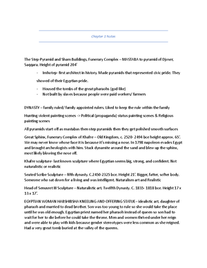 Art history chapter 2 notes - Art History Notes – Chapter 2 Stele of ...