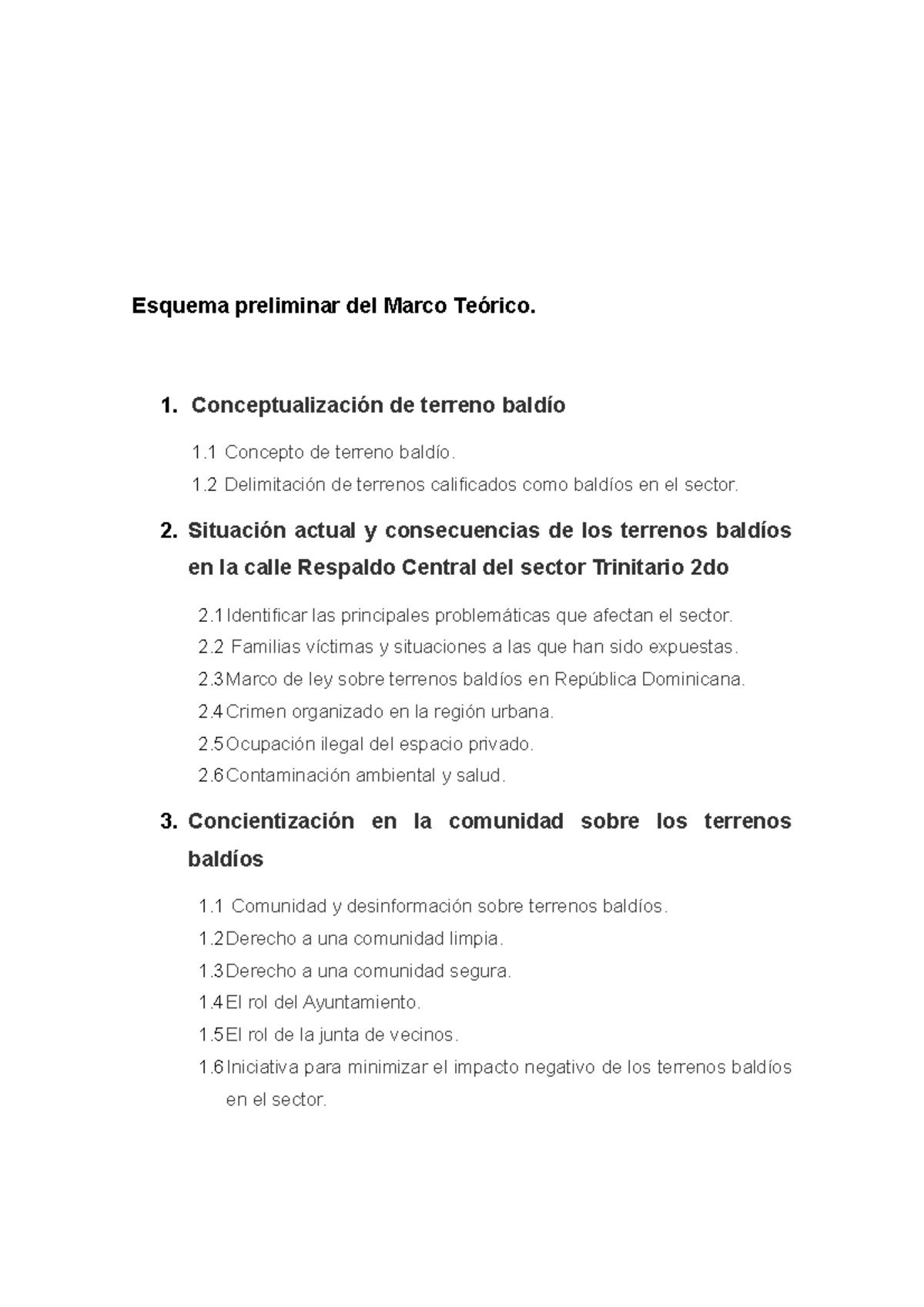 Merlín Stephany López Castro, trarea 5 - Esquema preliminar del Marco ...
