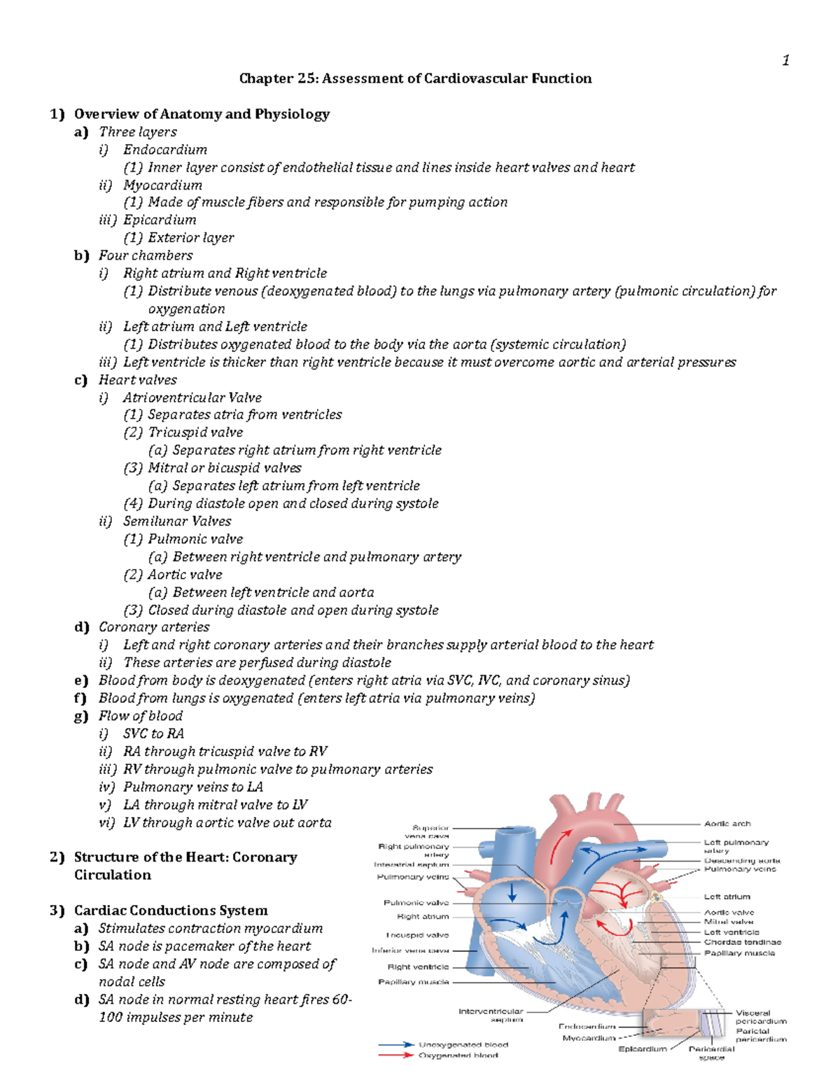 MS2 Final - Chapter 25: Assessment of Cardiovascular Function Overview ...