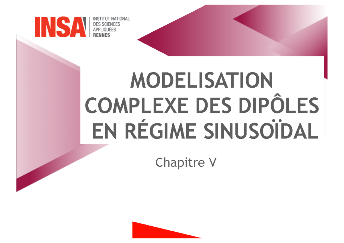 08 - Modélisation complexe - MODELISATION COMPLEXE DES DIPÔLES EN ...