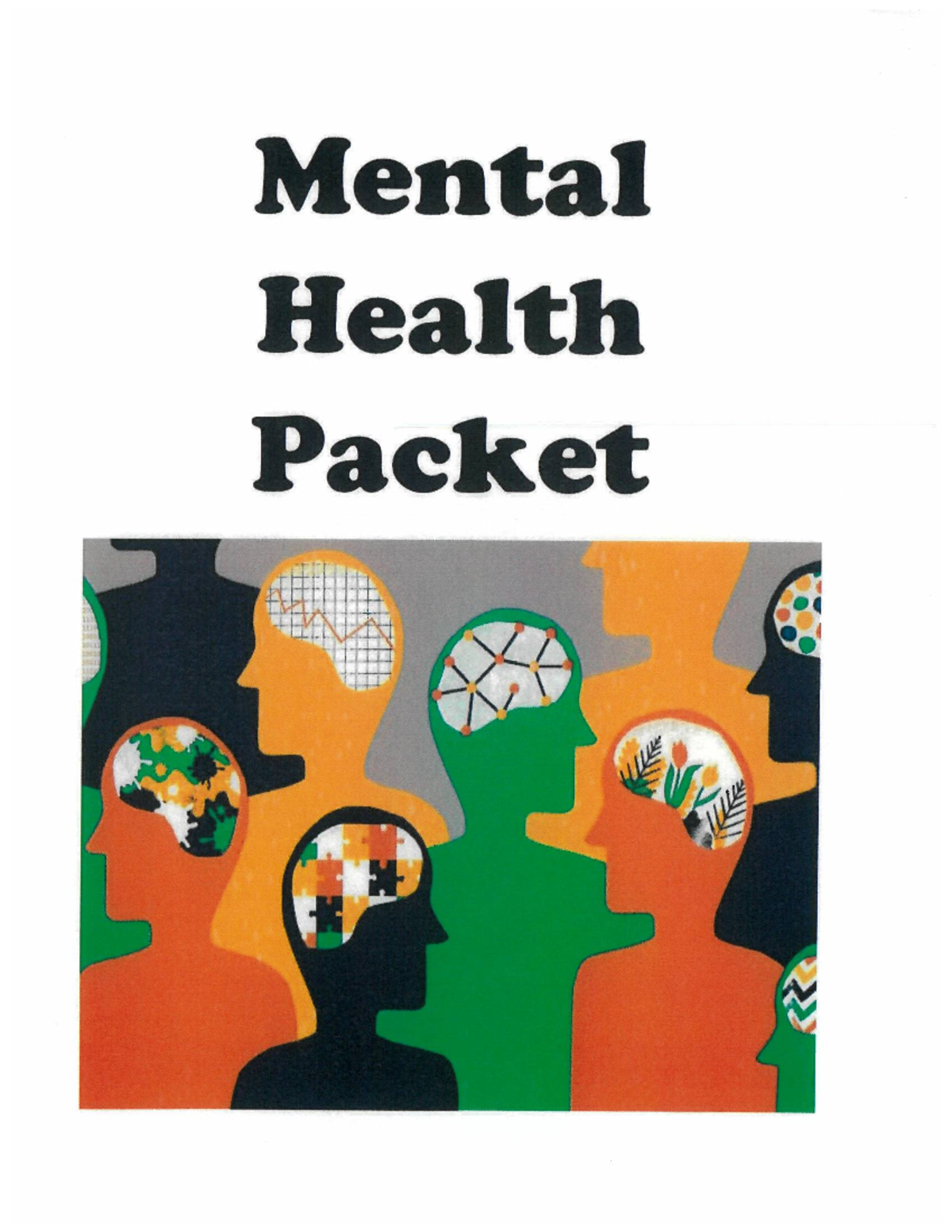 Mental Health Packet 1 - notes - Mental Health Packet 6 Mental Health ...