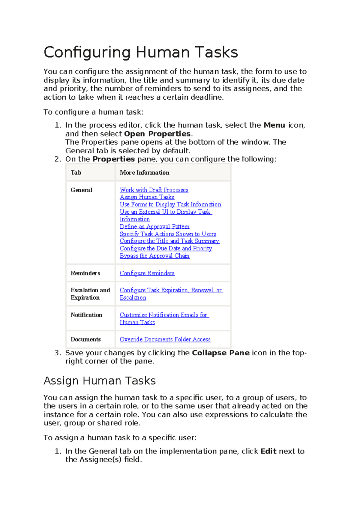 Human tasks cloud - Configuring Human Tasks You can configure the ...