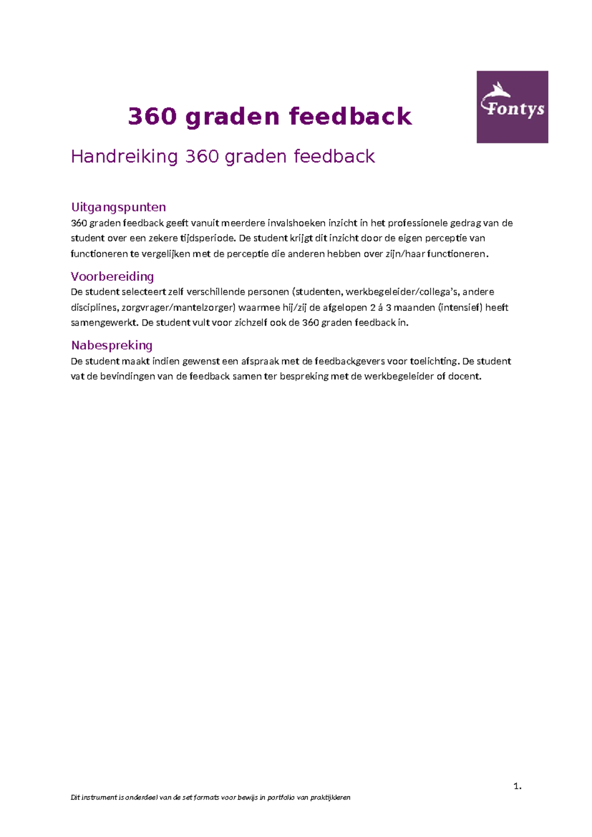 HBO Portfolio Toolbox 360-graden-feedback - 360 graden feedback ...