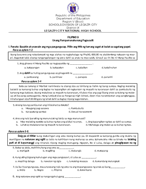 DLP for COT fil 7 - filipino - GRADE 7 DAILY LESSON PLAN (Pang-araw ...