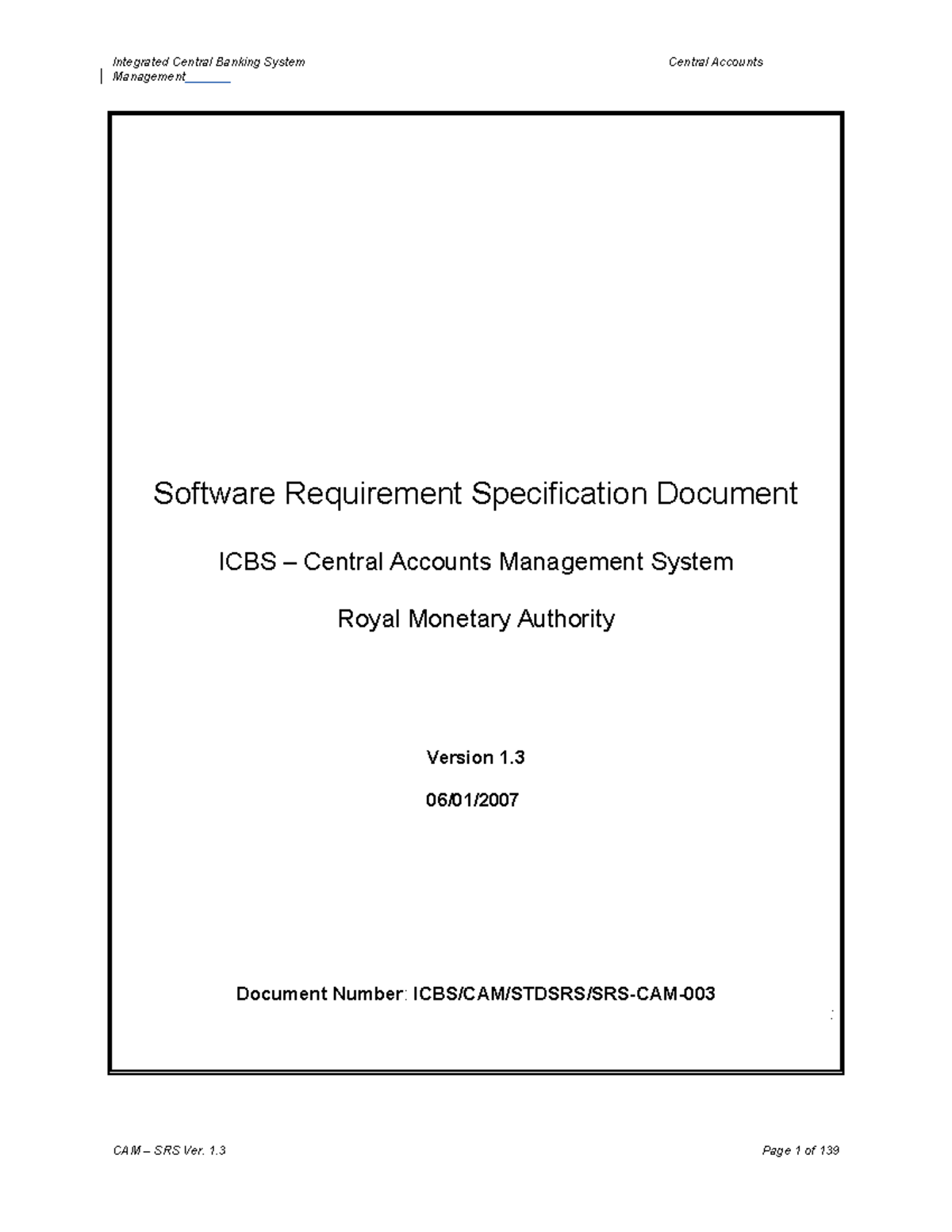 Cam - Management Software Requirement Specification Document ICBS ...