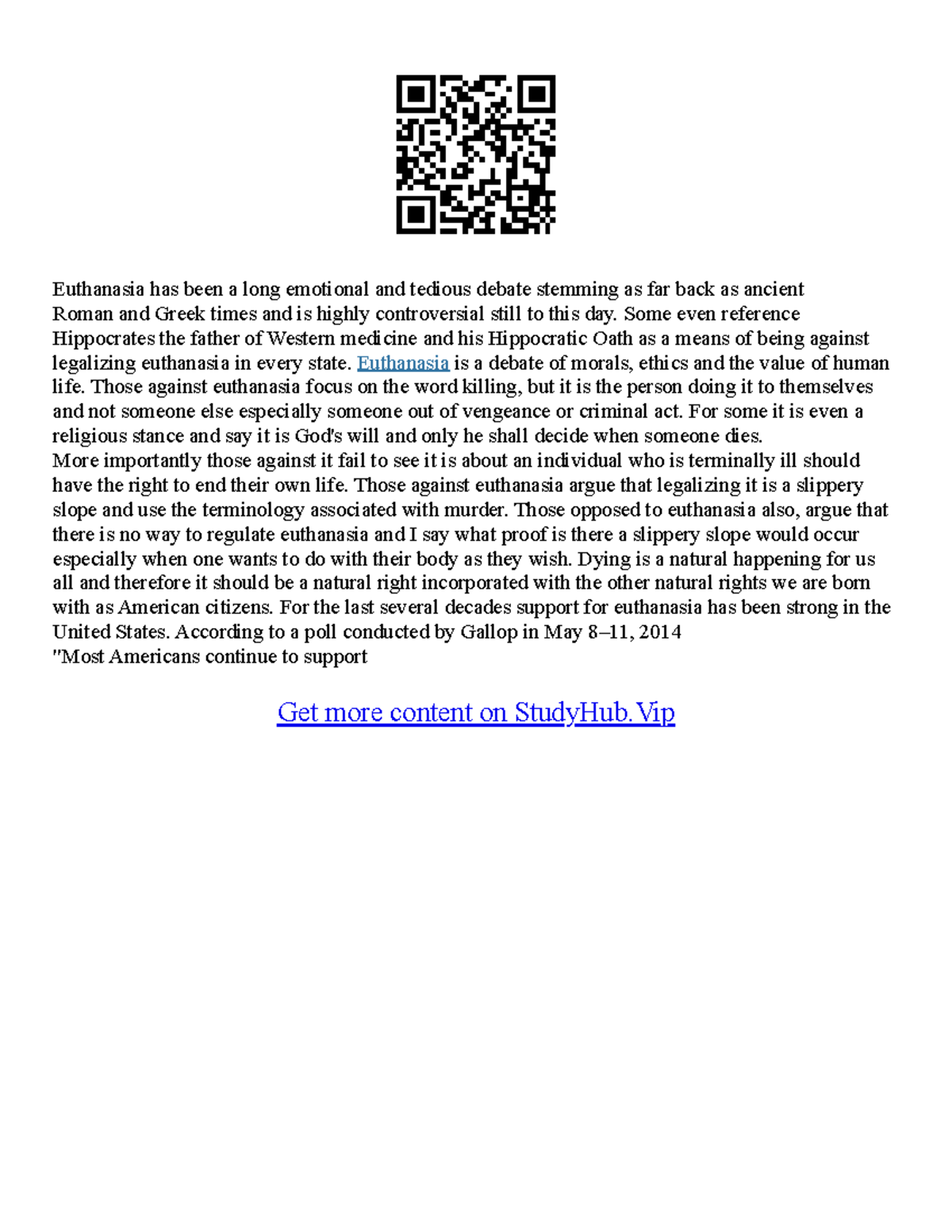 Euthanasia Debate Essay - Euthanasia has been a long emotional and ...