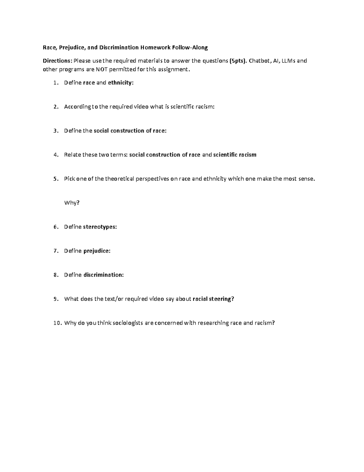 Race HW Follow Along - kjuyy - Race, Prejudice, and Discrimination ...