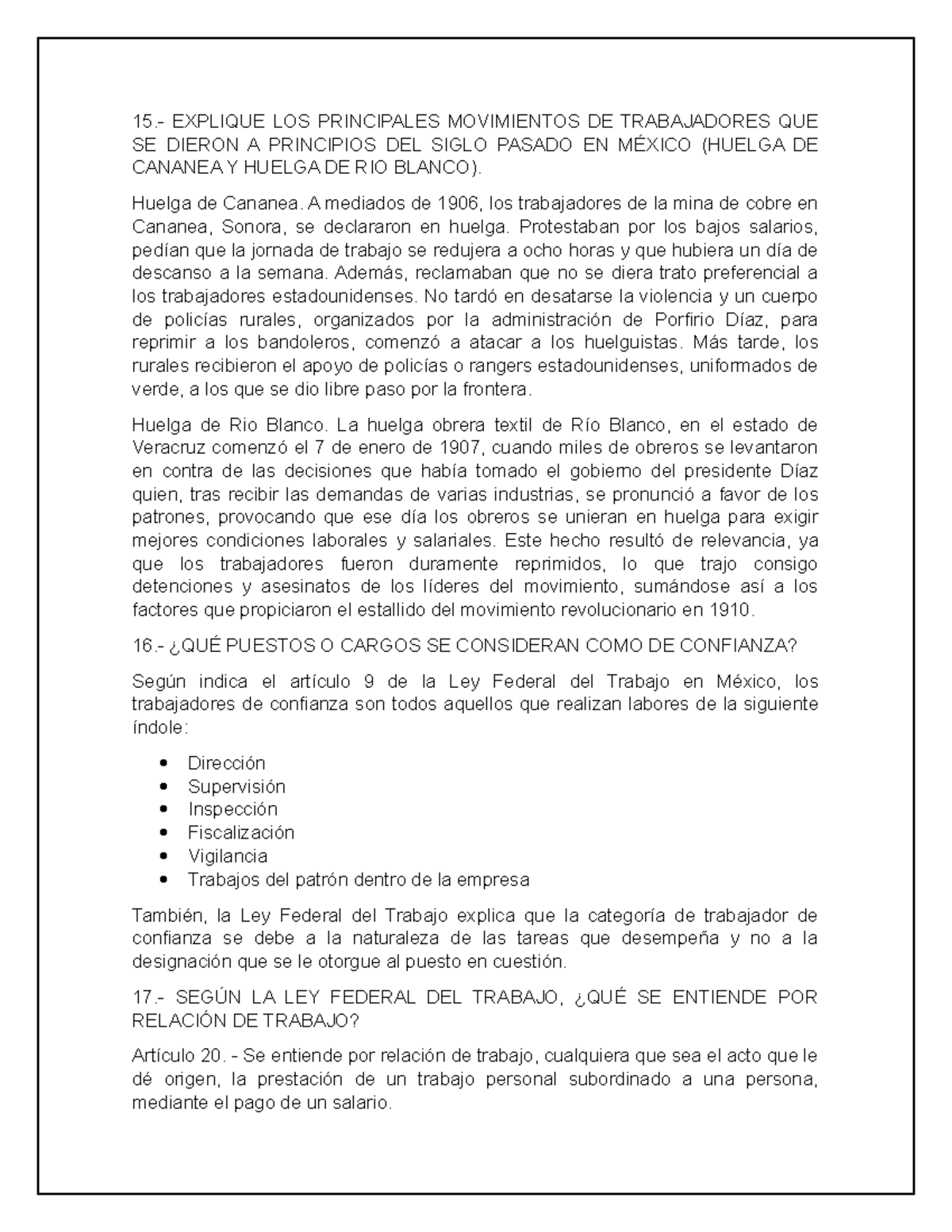 LL-GUÍA - legislacion laboral - 15.- EXPLIQUE LOS PRINCIPALES ...
