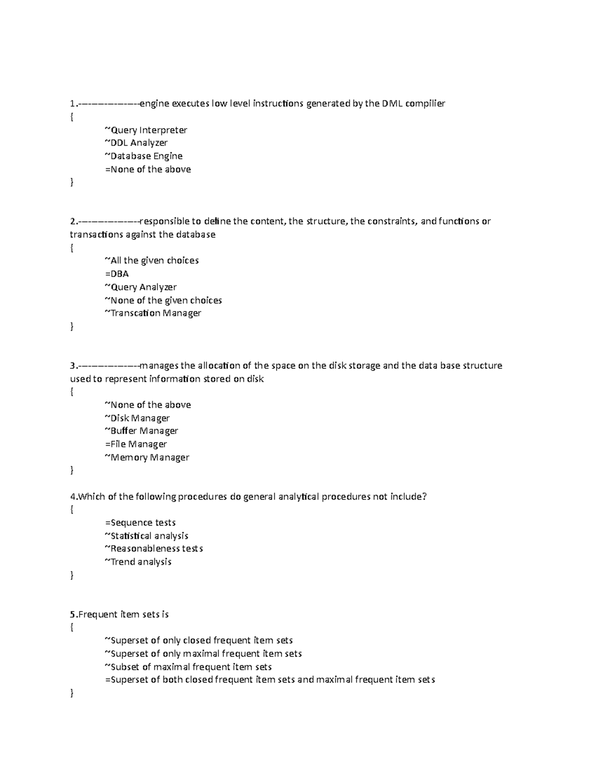 OBJective question and answer Data anatilics - 1.-engine executes low ...