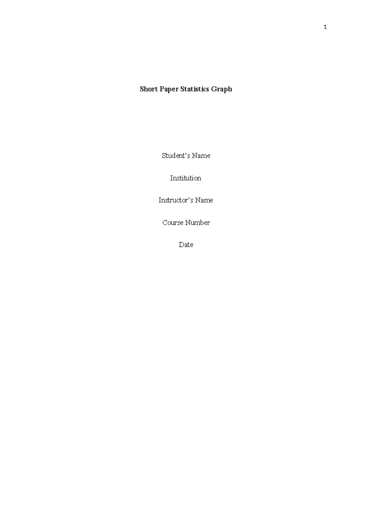 Short Paper Statistics Graph - Short Paper Statistics Graph Student’s ...
