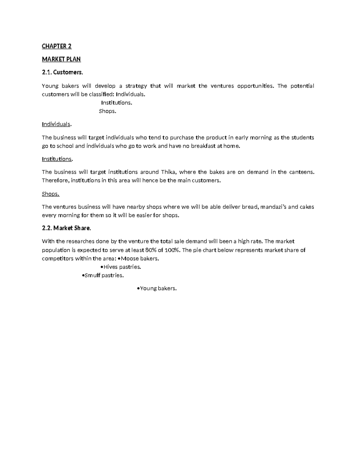 Harryon B.PLAN 2 - Summary diploma in ict - CHAPTER 2 MARKET PLAN 2 ...