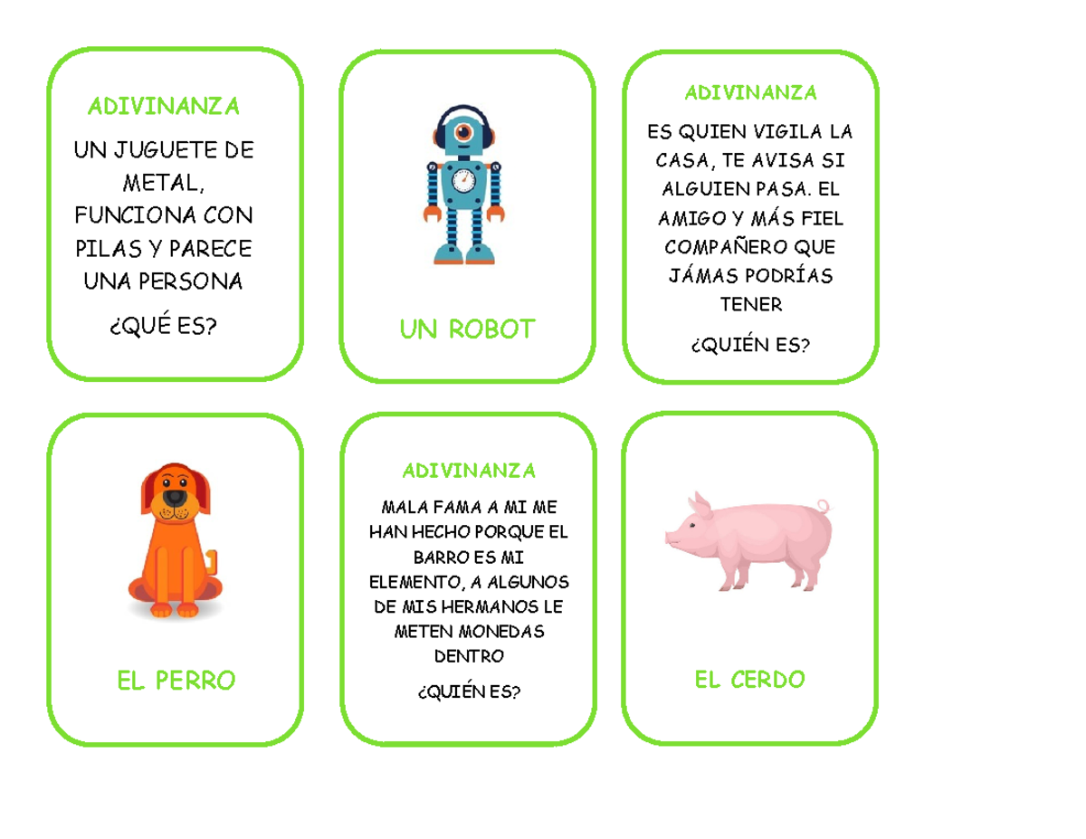 Adivinanzas- Frases- Trabalenguas Fonema R Y RR - ADIVINANZA UN JUGUETE DE METAL, FUNCIONA CON ...