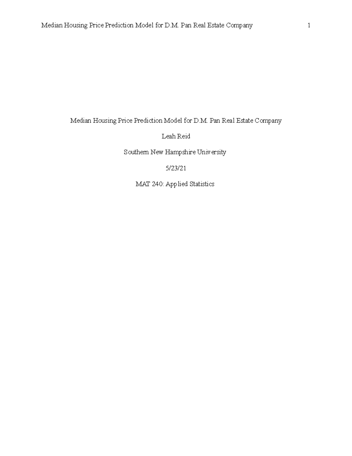 MAT 240 Module Three Assignment - Leah Reid - QSO530 - SNHU - Studocu