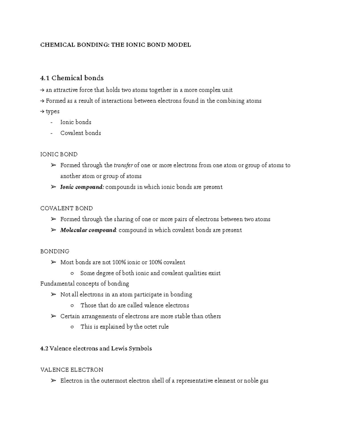 Lecture 4: Chemical bonding - CHEMICAL BONDING: THE IONIC BOND MODEL 4 ...