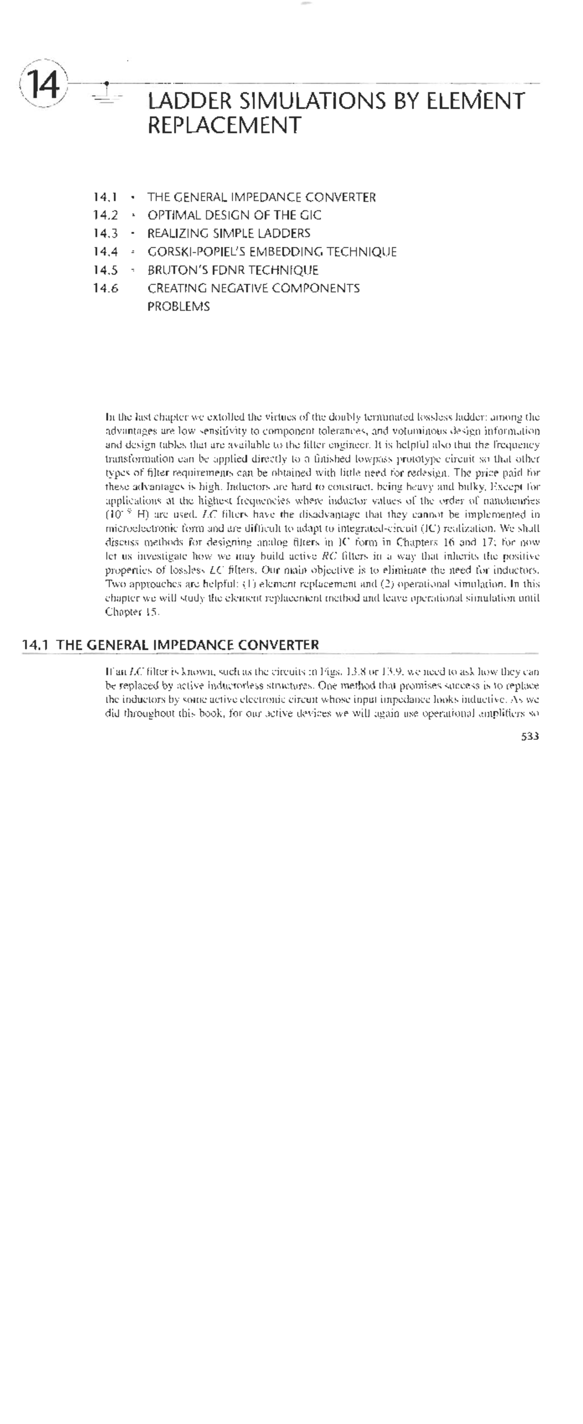 Chapter - 14 - Ladder Simulations By Element Replacement - Teoría de los Circuitos II - Studocu