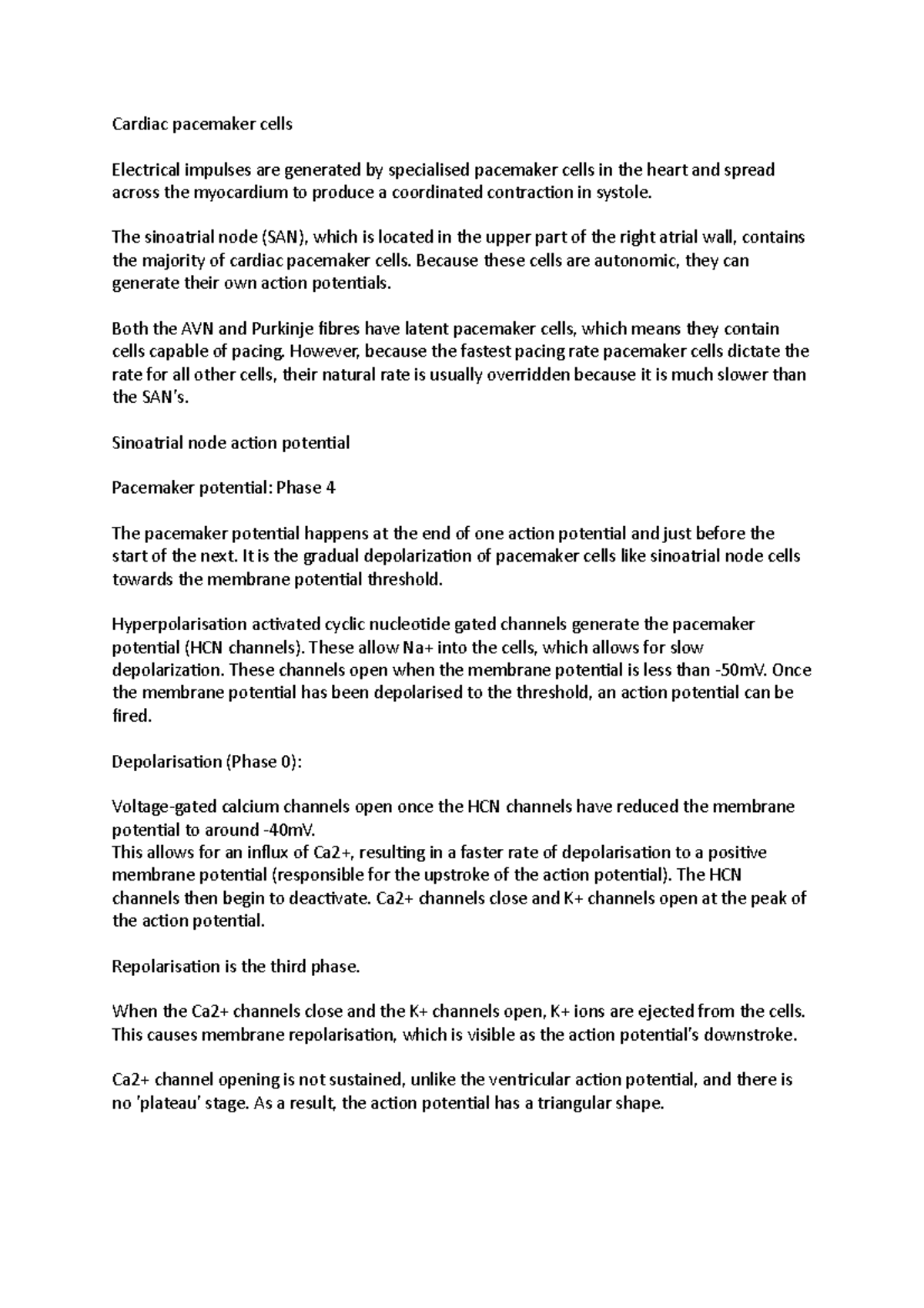 Cardiac pacemaker cells - Cardiac pacemaker cells Electrical impulses ...