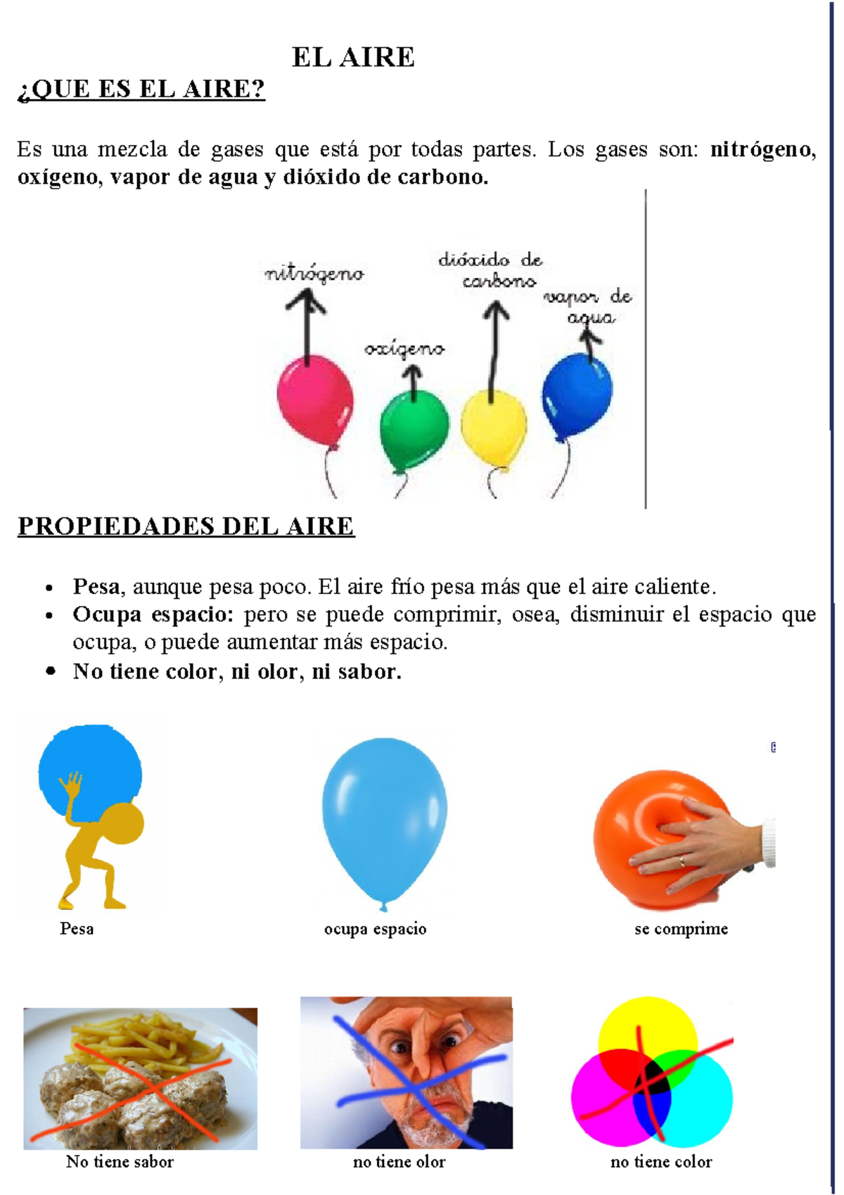 Que es el aire - que es el aire - ¿QUE ES EL AIRE? Es una mezcla de gases que está por todas ...