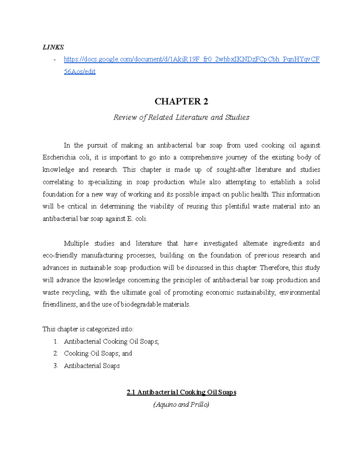 Chapter 2 - LINKS docs.google/document/d/1AkiR19F_fr0_2whbxIKNDzFCpCbh ...