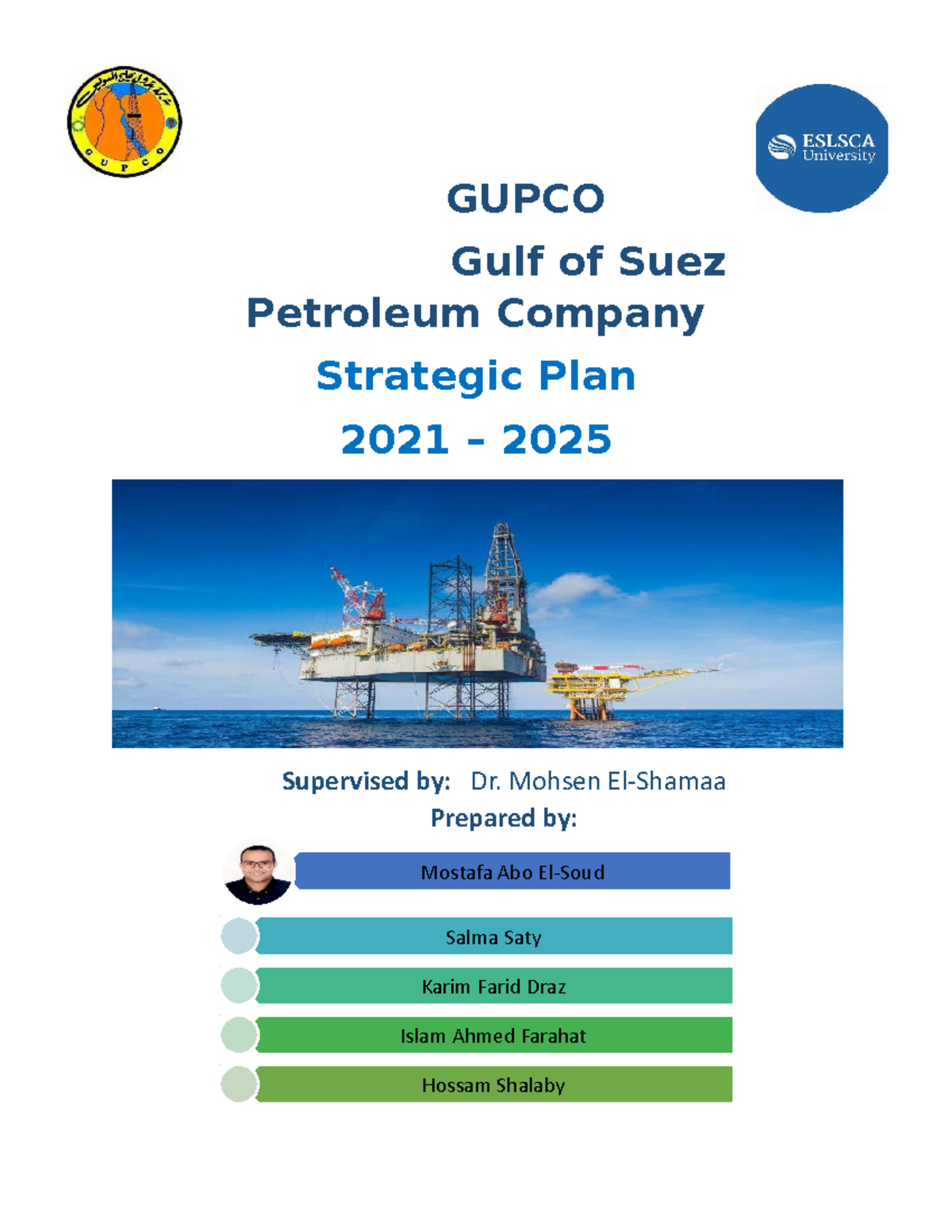 Gupco Managment Plan.Mid Term.Mustafa.Kareem.Salma.Islam.Hossam 09.09 ...