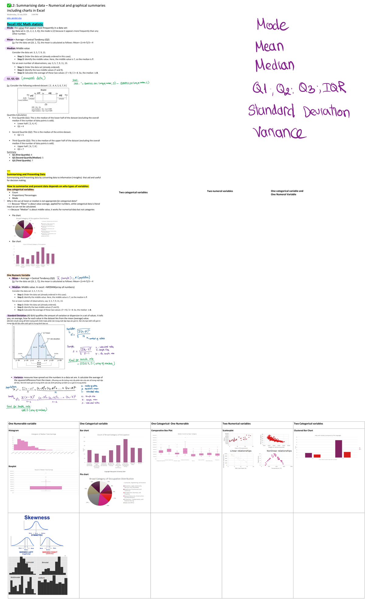 Statistic Mode, Median, Standard Deviation, Variance,… - jobs_gender ...