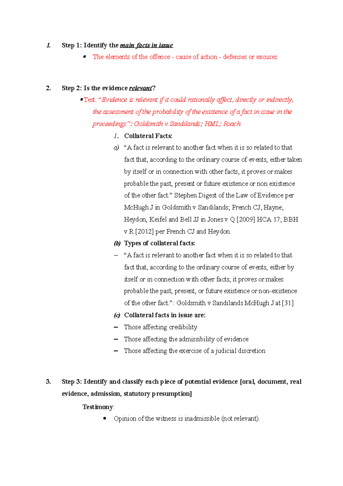 Exam template (Auto Recovered) - Step 1: Identify the main facts in ...
