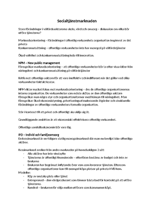 Socialpolitik och socialt arbete i nutida Sverige - Vad finns det för likheter och skillnader ...