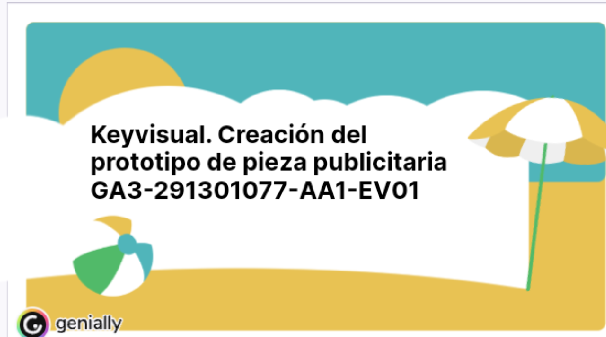 Key visual - Creación del prototipo de pieza publicitaria C genially ...