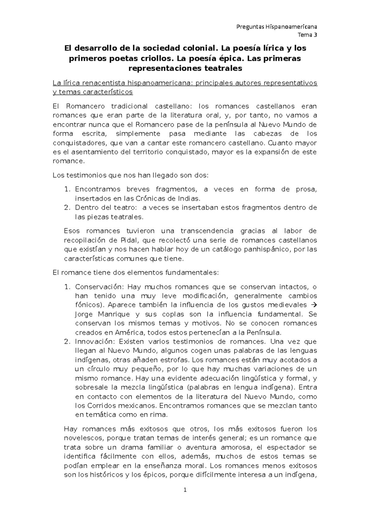 Preguntas Hispanoamericana Tema 3 - Tema 3 El desarrollo de la sociedad ...