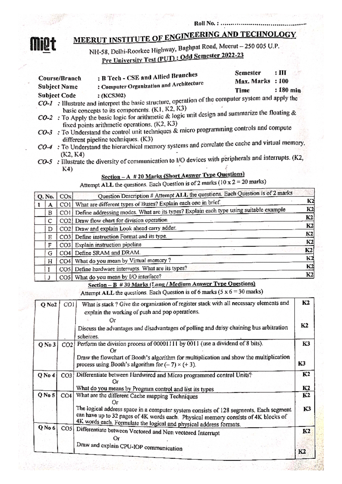COA - hiihihihi - Bachelor of computer applications - Studocu