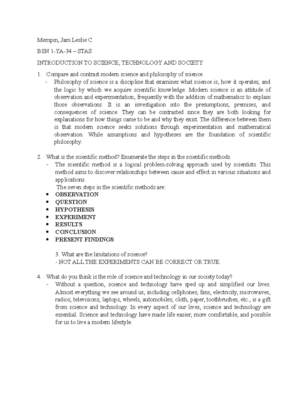 Lecture notes that helpful - Mempin, Jam Leslie C. BSN 1-YA-34 – STAS ...