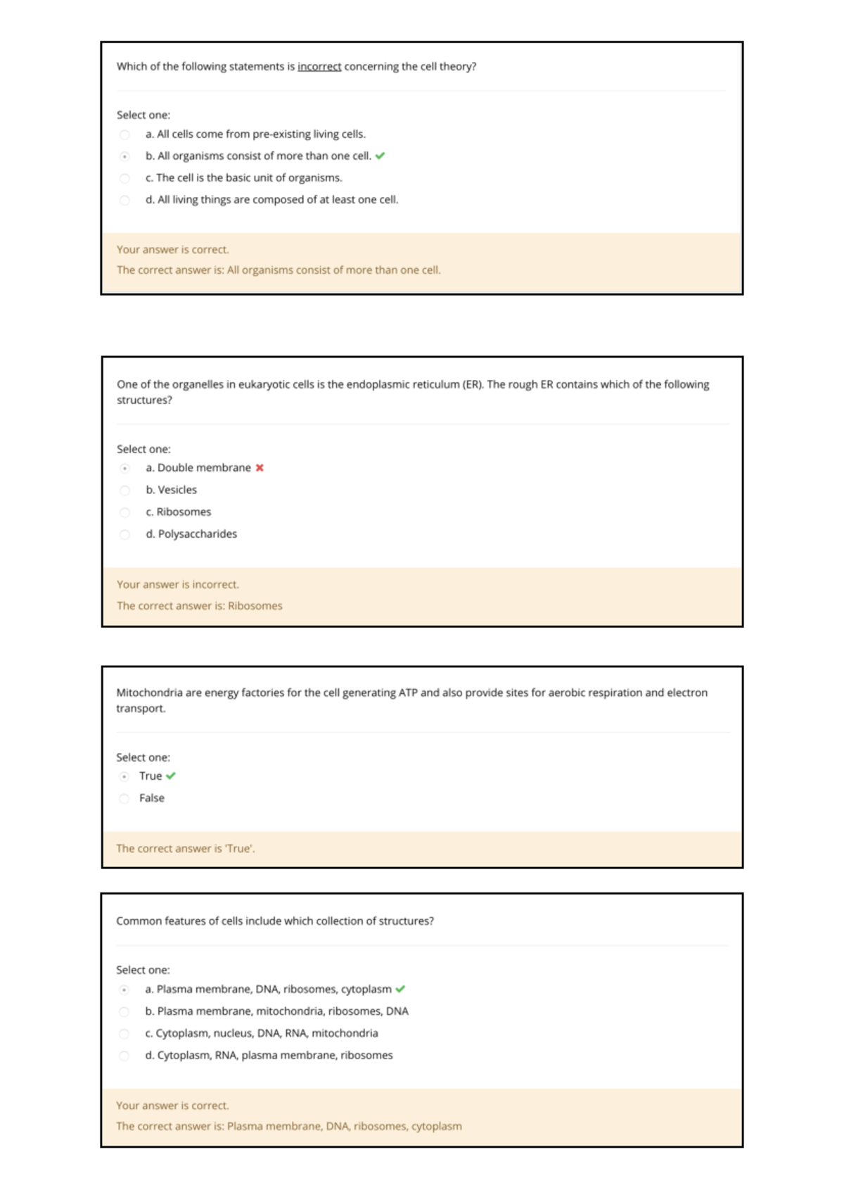 BIO practice quiz 1 2020 - BIO152 - Studocu