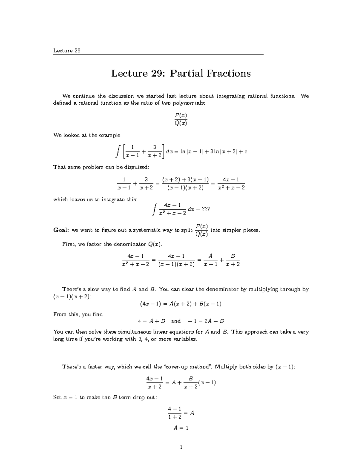 Lec29 copy - Lecture notes 29 - Lecture 29 18 Fall 2006 Lecture 29 ...