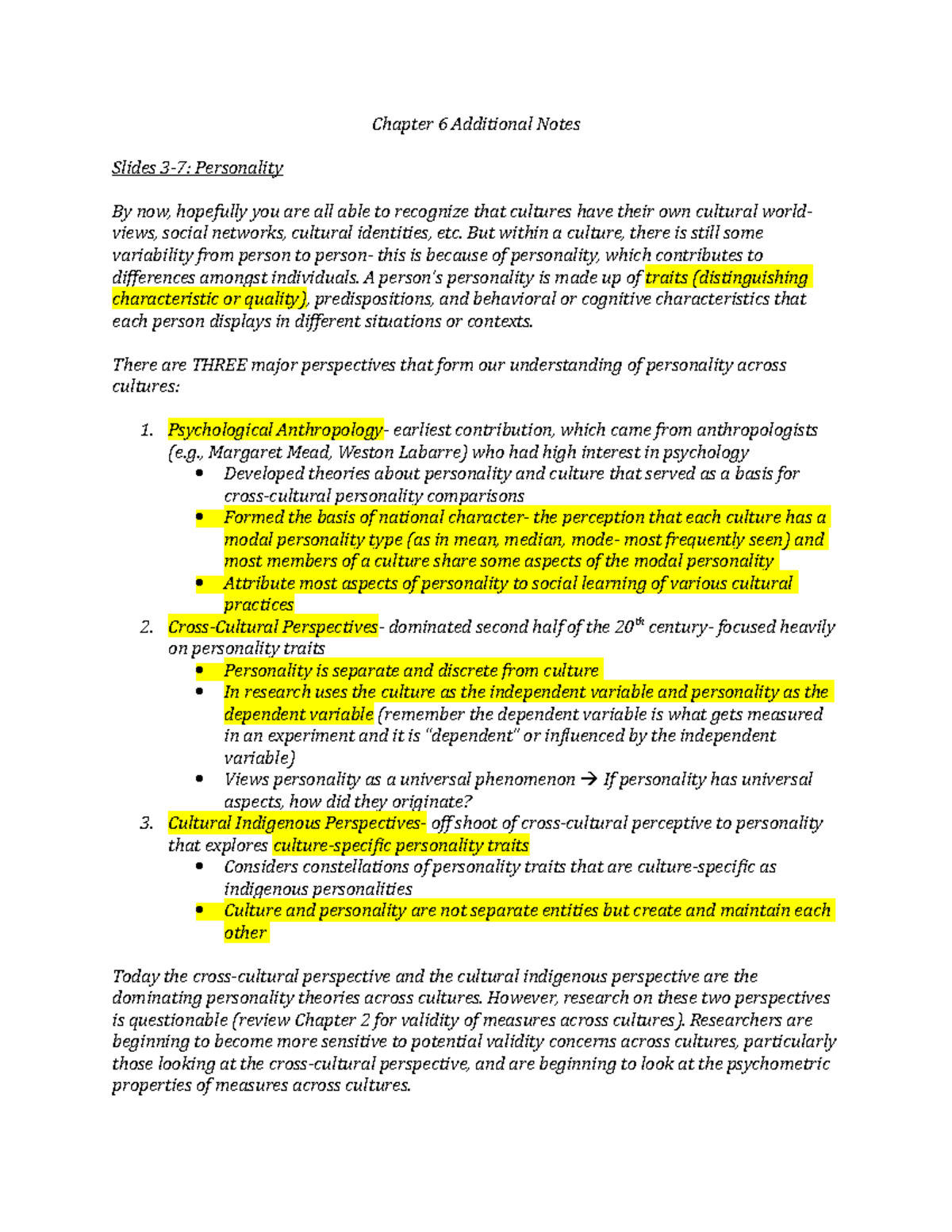 Chapter 6 Lecture Notes - Chapter 6 Additional Notes Slides 3-7 ...
