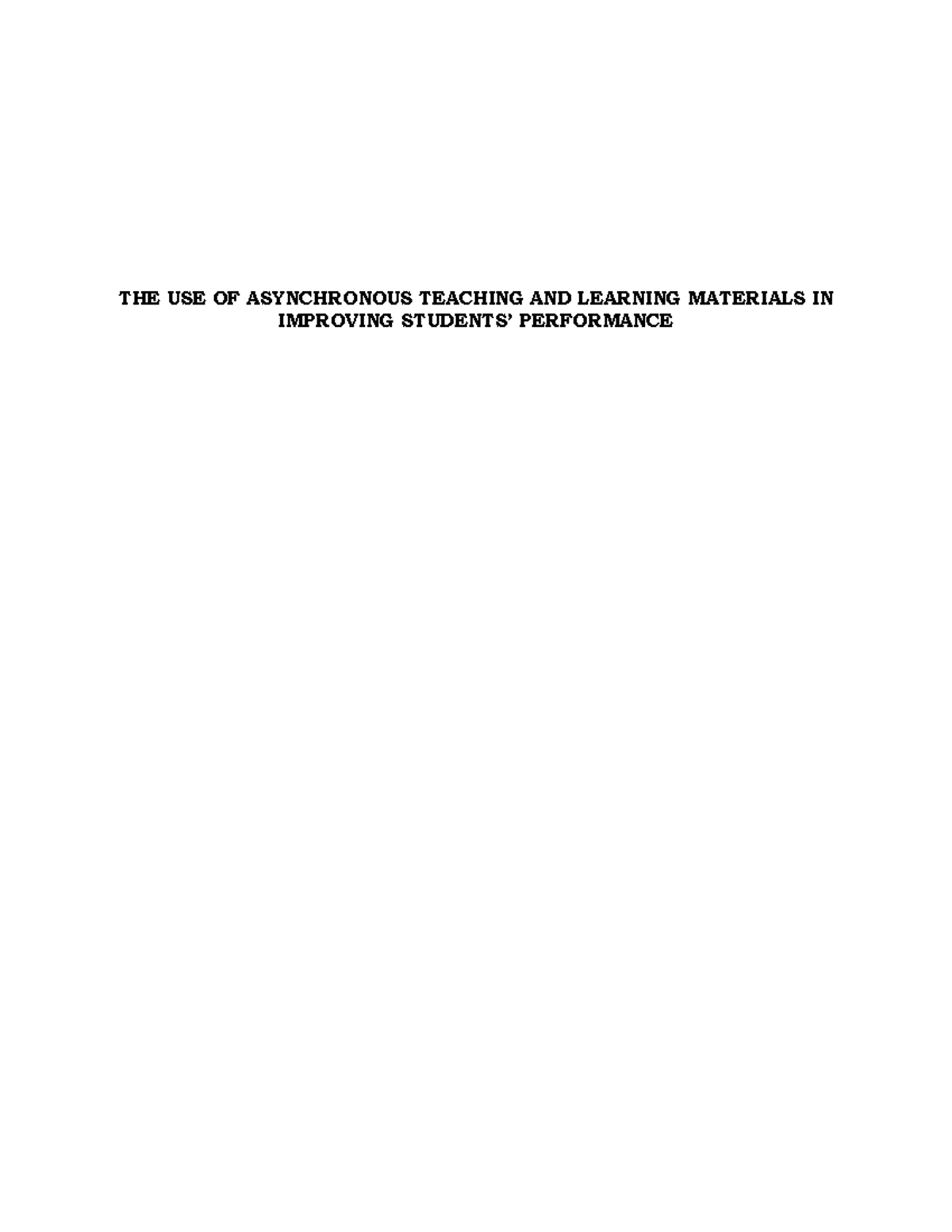 V2-THE-USE-OF- Asynchromnous - THE USE OF ASYNCHRONOUS TEACHING AND ...