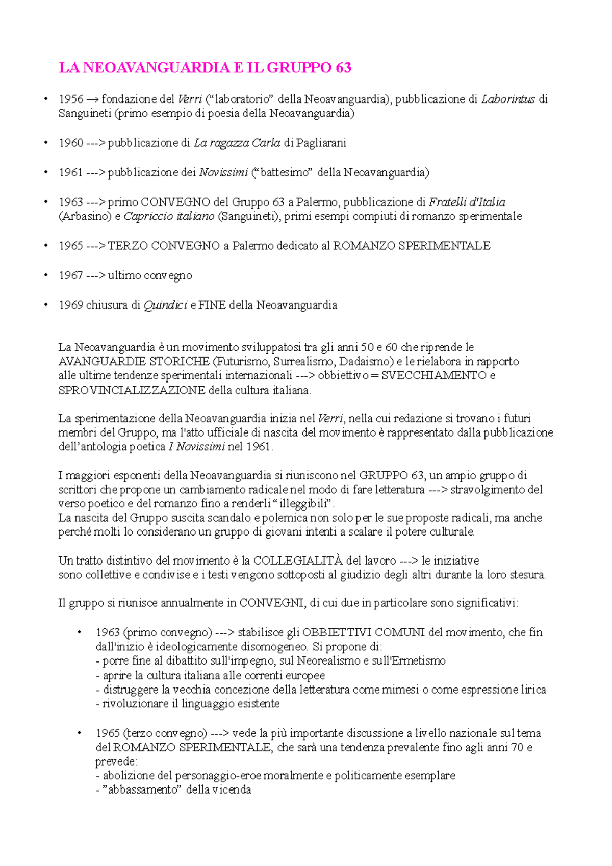 Parte Monografica - Riassunto di slide, appunti e manuale del corso ...