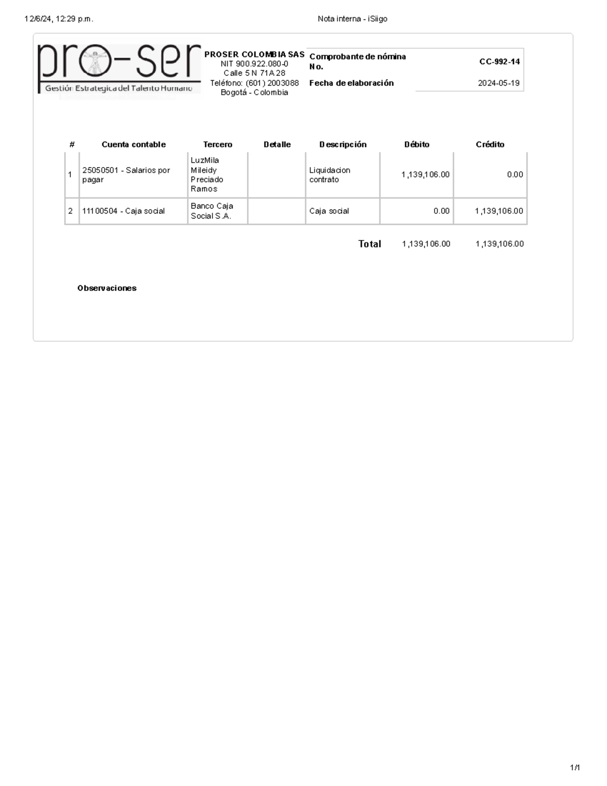 Descarga - CONCEPCTOS - PROSER COLOMBIA SAS NIT 900.922- Calle 5 N 71A ...