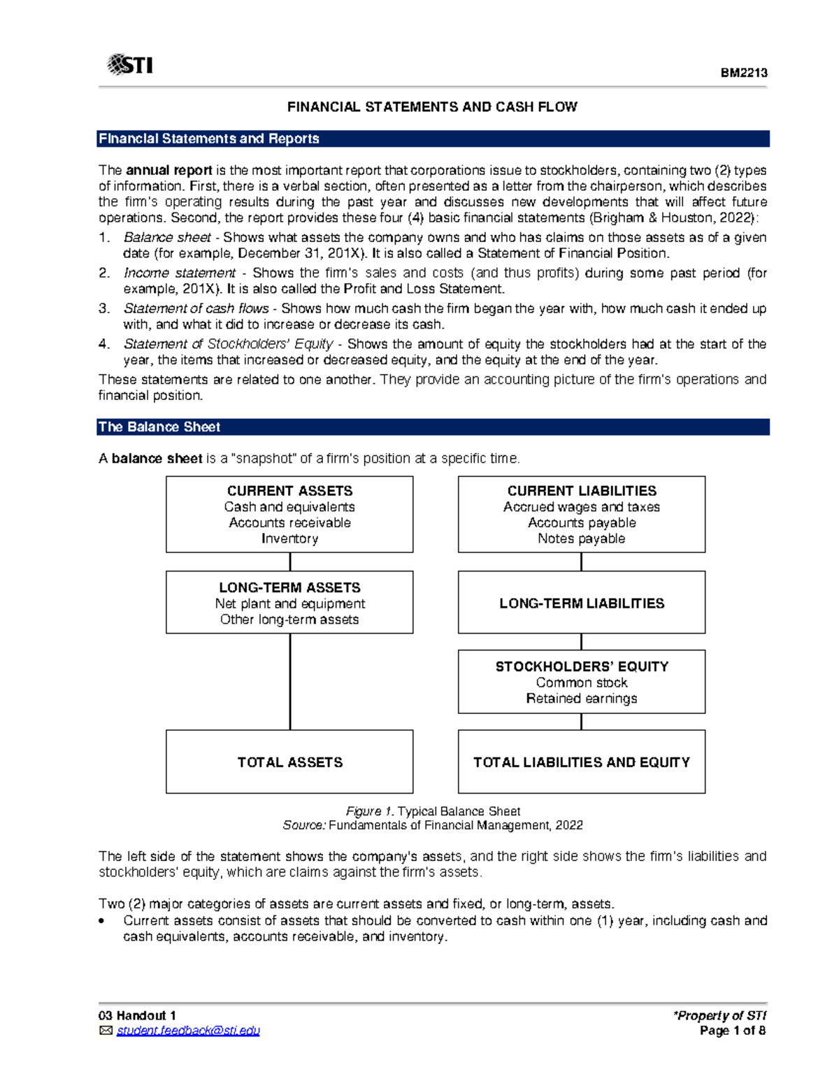 03 Handout 1 Finman - 03 Handout 1 *Property of STI FINANCIAL ...