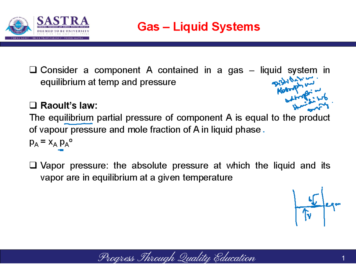 CHE101-lect 15 - process calculations notes - Gas – Liquid Systems ...