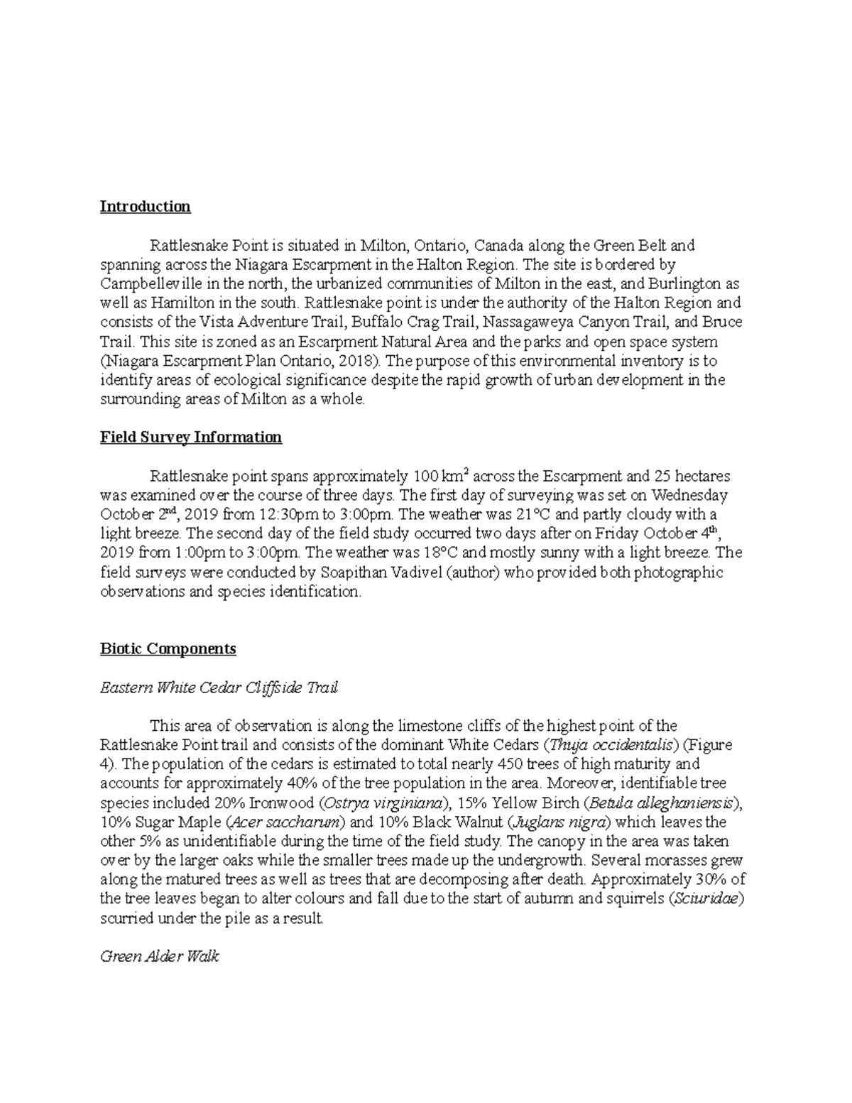Assignment 2 - Sample stewardship report - Introduction Rattlesnake ...