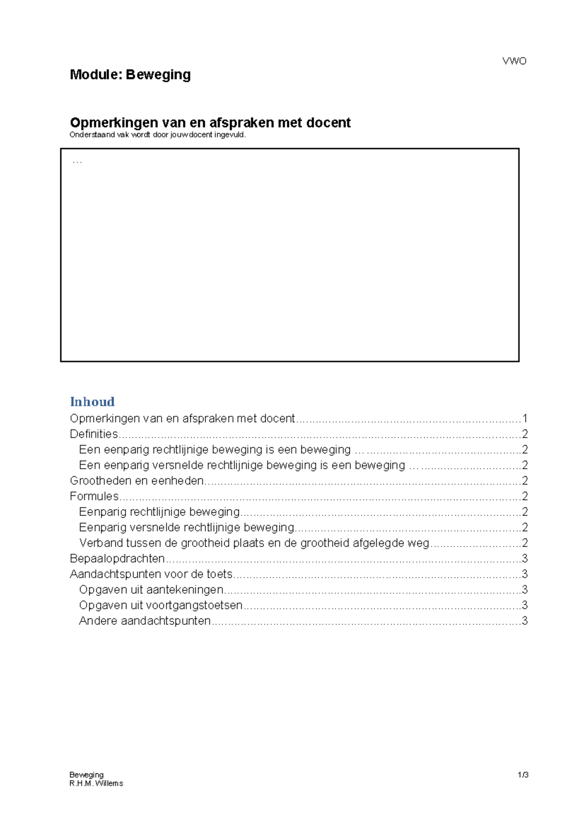 20S Beweging - VWO - Biologie powerpoint - VWO Module: Beweging ...
